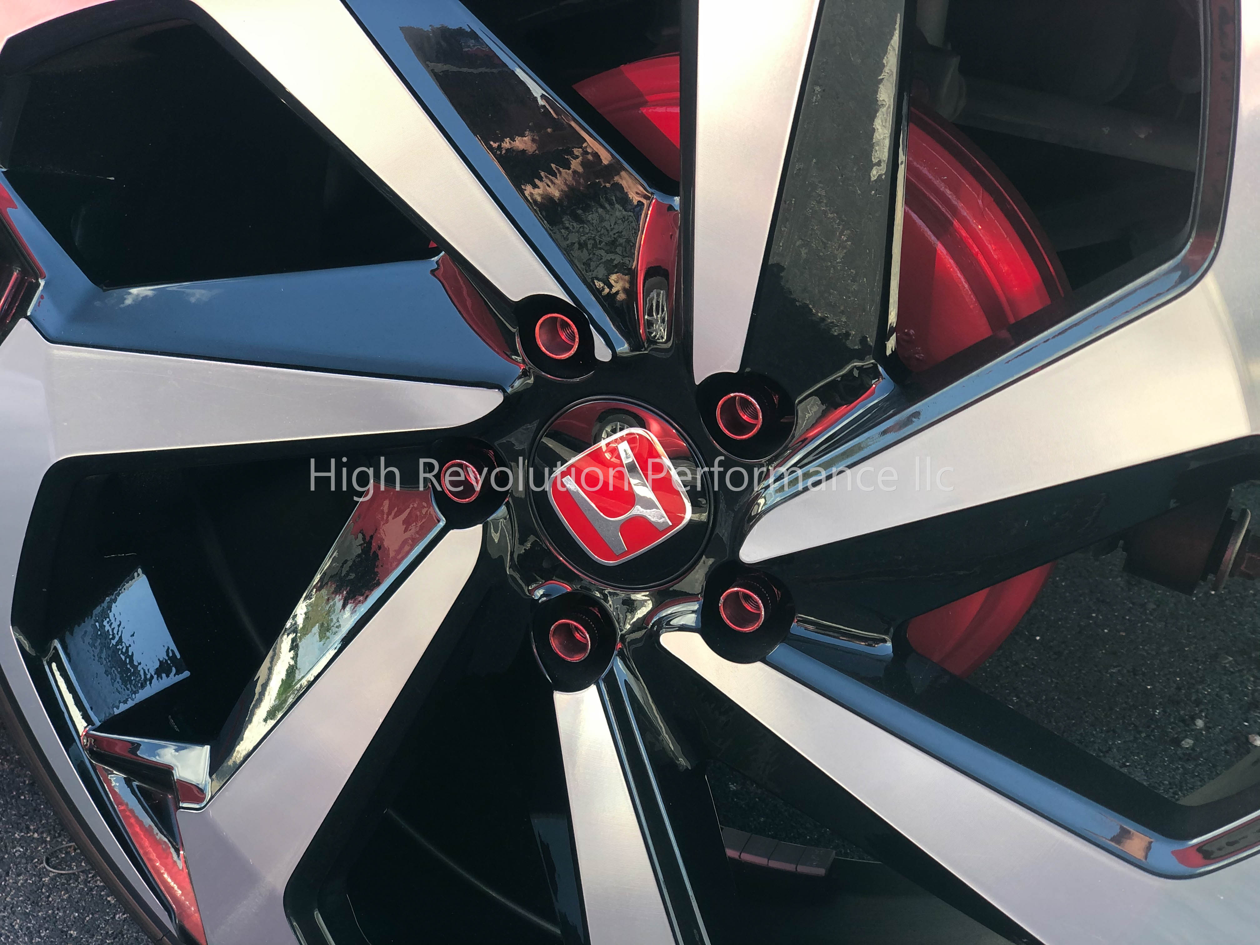 Black And Red H Honda Wheel Center Caps 58mm (2 ¼ inches) – High ...